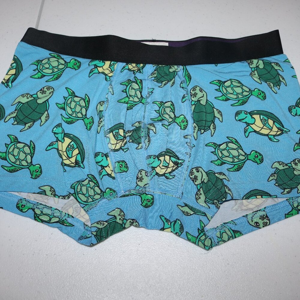 Meundies Sea Turtles Men's Trunks Size Medium Nwot Su… - Gem